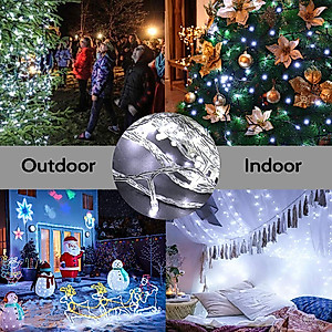 MYGOTO 98FT 200 LEDs String Lights Waterproof Fairy Lights 8 Modes with Memory 30V UL Certified Power Supply for Home, Garden, Wedding, Party, Christmas Decoration Indoor Outdoor (Cool White)