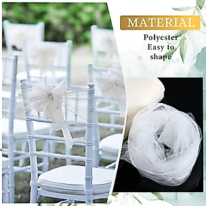 Timgle Tulle Fabric Rolls Bulk 54 Inch by 100 Yards (300 Ft) Tulle Ribbon Netting Fabric Spool Bolt for DIY Crafts Tutu Skirt Christmas Baby Shower Birthday Party Wedding Decorations(White)