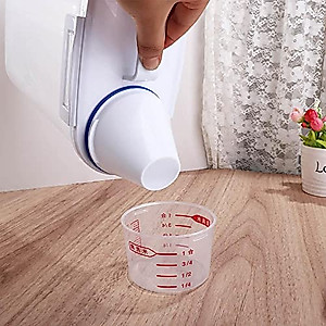 Rice Storage Box With Measuring Cup, Portable Rice Box Rice Cylinder Water-Proof Household Powder Jar Bean Flour Barrel