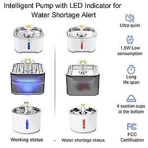 Wonder Creature Cat Water Fountain Pump, Replacement Pump for Round, Cubic and Crystal Cat Water Fountain, Pet Fountain Pump