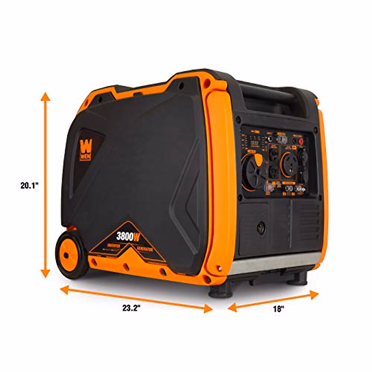 WEN 56380i Super Quiet 3800-Watt RV-Ready Portable Inverter Generator with Fuel Shut-Off and Electric Start