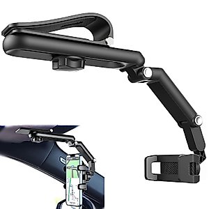 Kevaby Phone Holder-Kevaby Rotatable and Retractable Car Phone Holder,Sun Visor Phone Holder for Car, Multifunctional 360,Rotatable and Retractable Car Phone Holder Visor,Multifunction Holder (B2)
