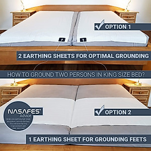 Earthing Half Sheet, Grounding Sheets for Earthing, Earthing Mat, Grounding Kit | Including Grounding Cord + 2 Suspenders | Earthing Sheet, Grounding Mat Earthing