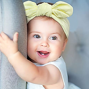 CellElection 23PCS Baby Nylon Headbands Hairbands 6Inch Hair Bow Elastics Super Stretchy Soft Headbands Turbans Handmade Hair Accessories for Baby Girls Newborn Infant Toddlers Kids…