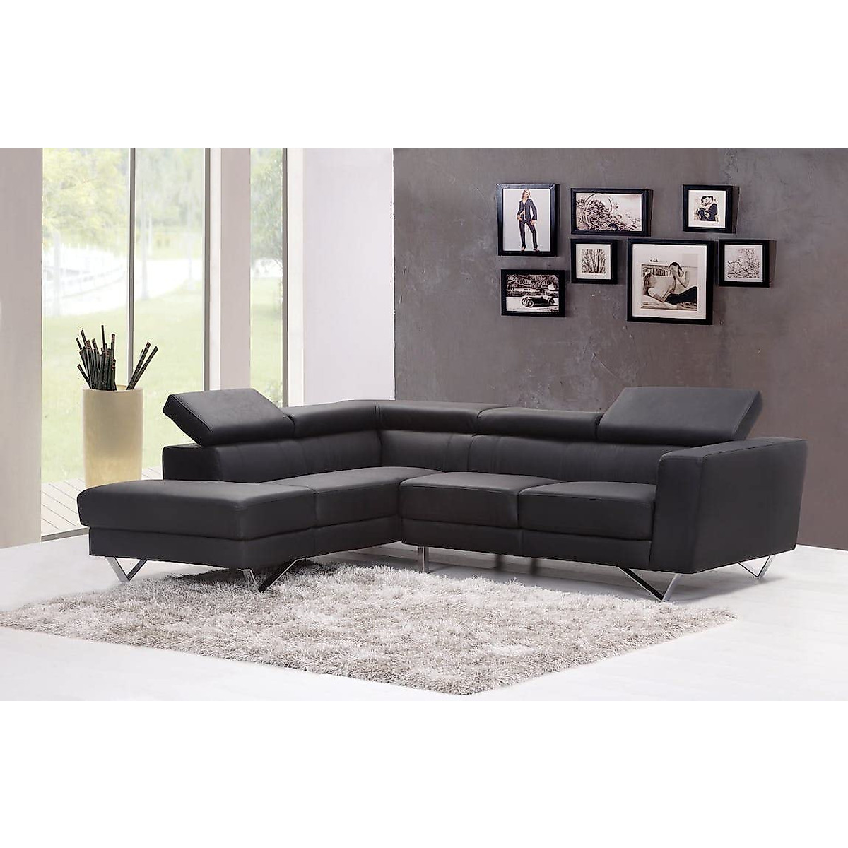 Car Elements Vinyl Leather Fabric Marine Waterproof Material 55" W×36" L Upholstery Synthetic Leather Sheets 0.6mm Thick Anti-UV,Non-Peeling for Car Furniture Sofa Boat Replacement Renovate, Black