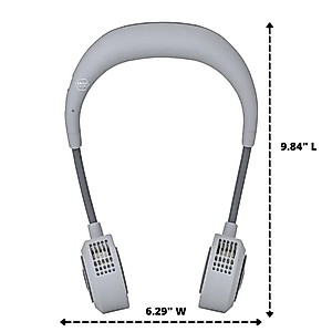 SPICE OF LIFE Bladeless Neck Fan - W Fan Blade Free 2.1, Navy - USB Rechargeable Battery, 2 to 5 Hour Life, Flexible Arms, 5 Speed Settings, Stimulating Breeze Helps Prevent Sleepiness While Driving