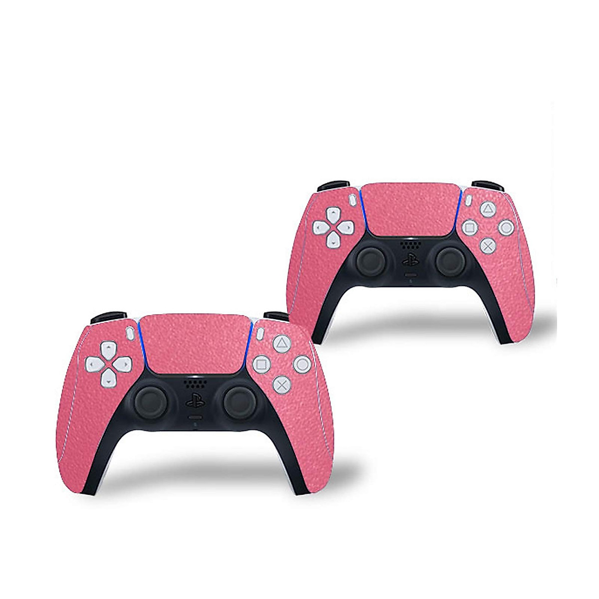 HAO Pure Color Skin for PS5 Console and 2 Controllers Sticker Same Decal, Durable, Scratch Resistant, Bubble-Free Compatible with Playstation 5 (Pink,Playstation 5 Digital Edition)