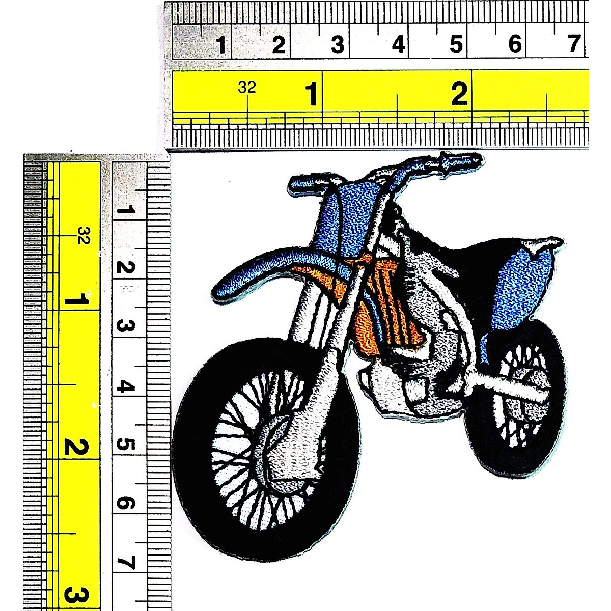 PARITA Set 3 Pcs. Motorcycle Motocross Racing Dirt Bike Off-Road Embroidery Patch Cartoon Kids Children Sign Symbol Logo T-Shirt Costume DIY Applique Embroidered Sew Iron on Patch (06)