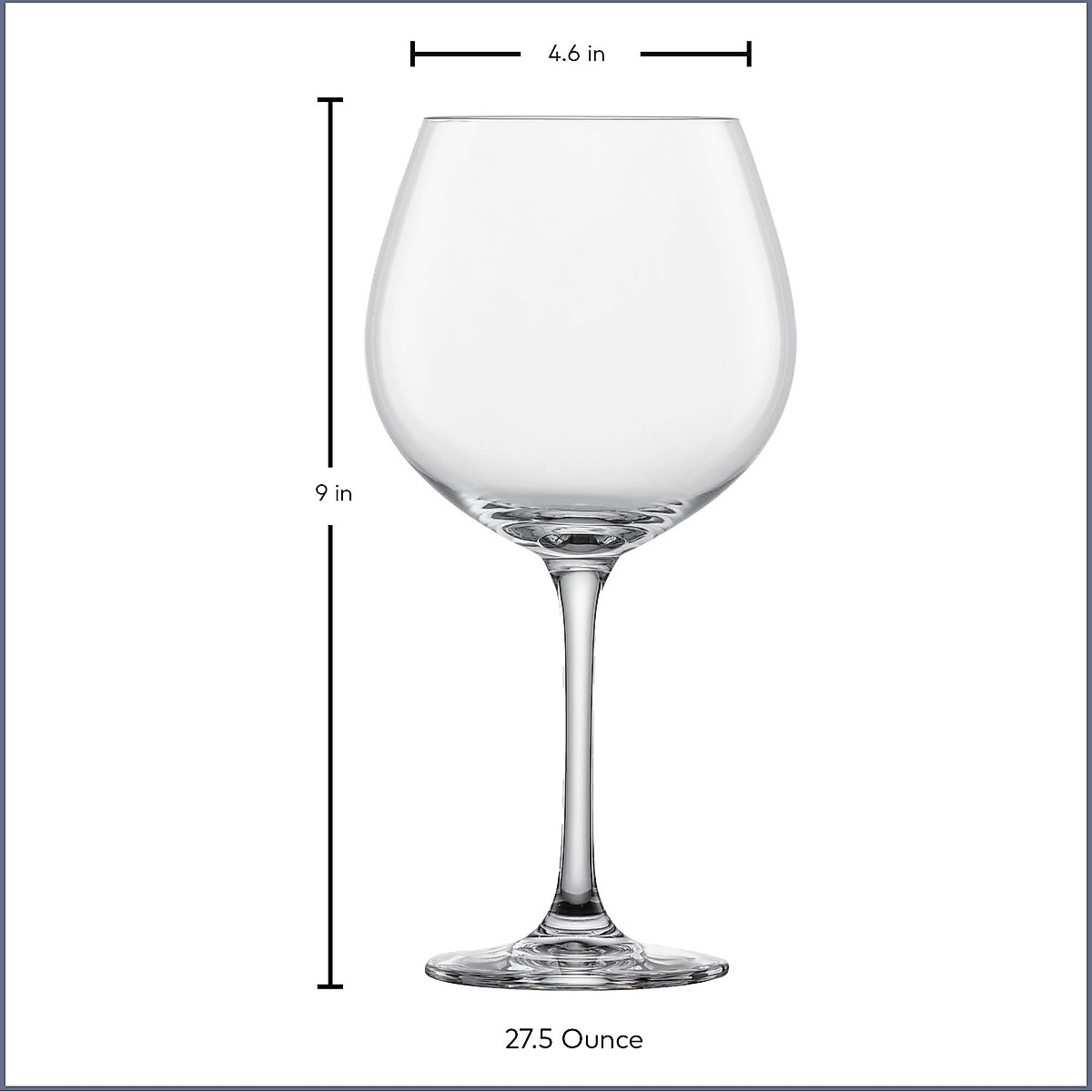 Schott Zwiesel Tritan Crystal Glass Classico Stemware Collection Claret Burgundy Red Wine Glass, 27-1/2-Ounce, Set of 6