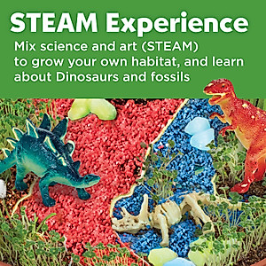 Creativity for Kids Grow N’ Glow Dinosaur Habitat – Create Your Own Dino Garden Kit - Arts and Crafts for Boys and Girls