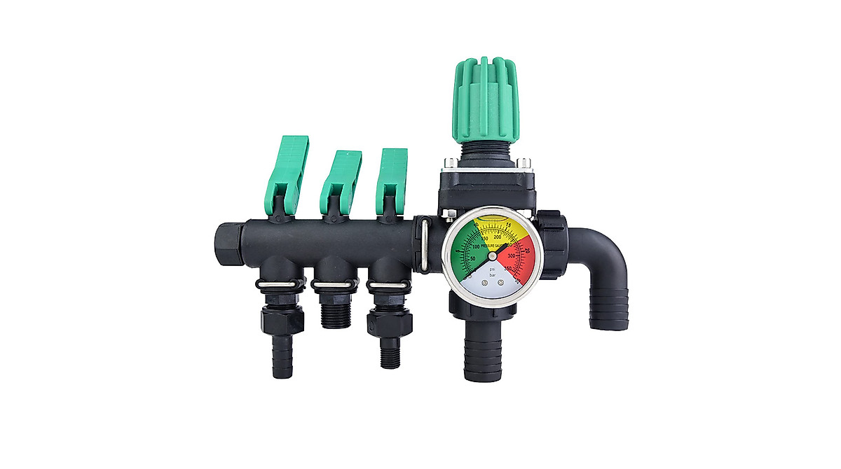 3-Way Garden Hose Splitter & Sprayer Valve - Durable ABS