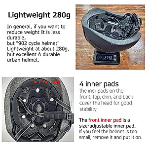 902lab 902s Persona-B20 Ballcap Style Fashion Bicycle Helmet (Carbon White, Medium) Safety Breathable Lightweight for e-Bike,e-Scooter, Electric Bicycle, in-line, Skate(CW_M)