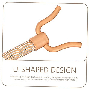 BESPORTBLE 2pcs Retractable Clothesline Outdoor Stainless Steel Toilet Paper Holder Adjustable Hitch Closet Clothes Pole Clothes Reaching Rods Reach Pole Hook Clothes Fork Rod Extender