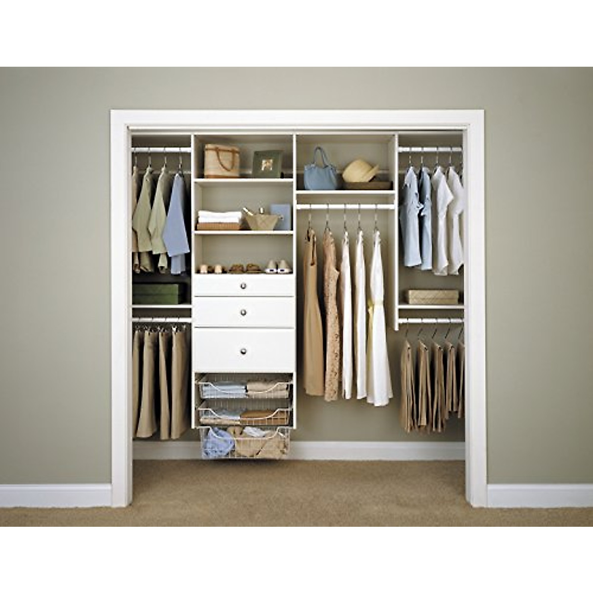 Easy Track 8" Drawer Closet Storage, White