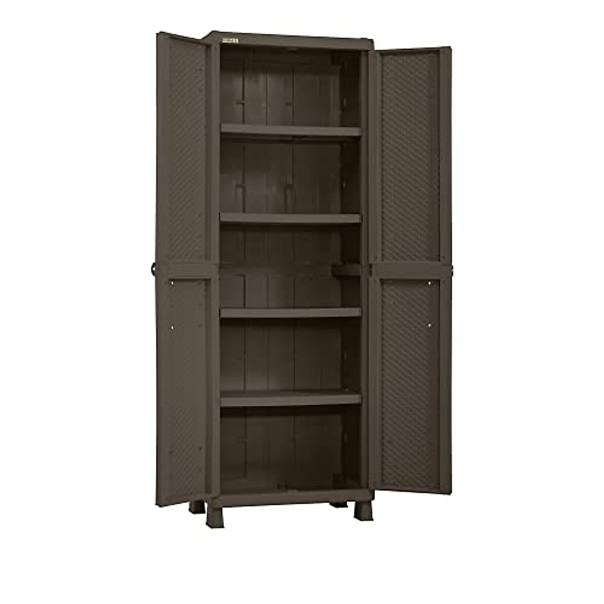 Rimax Resin Wicker Storage Cabinet, Large, Brown