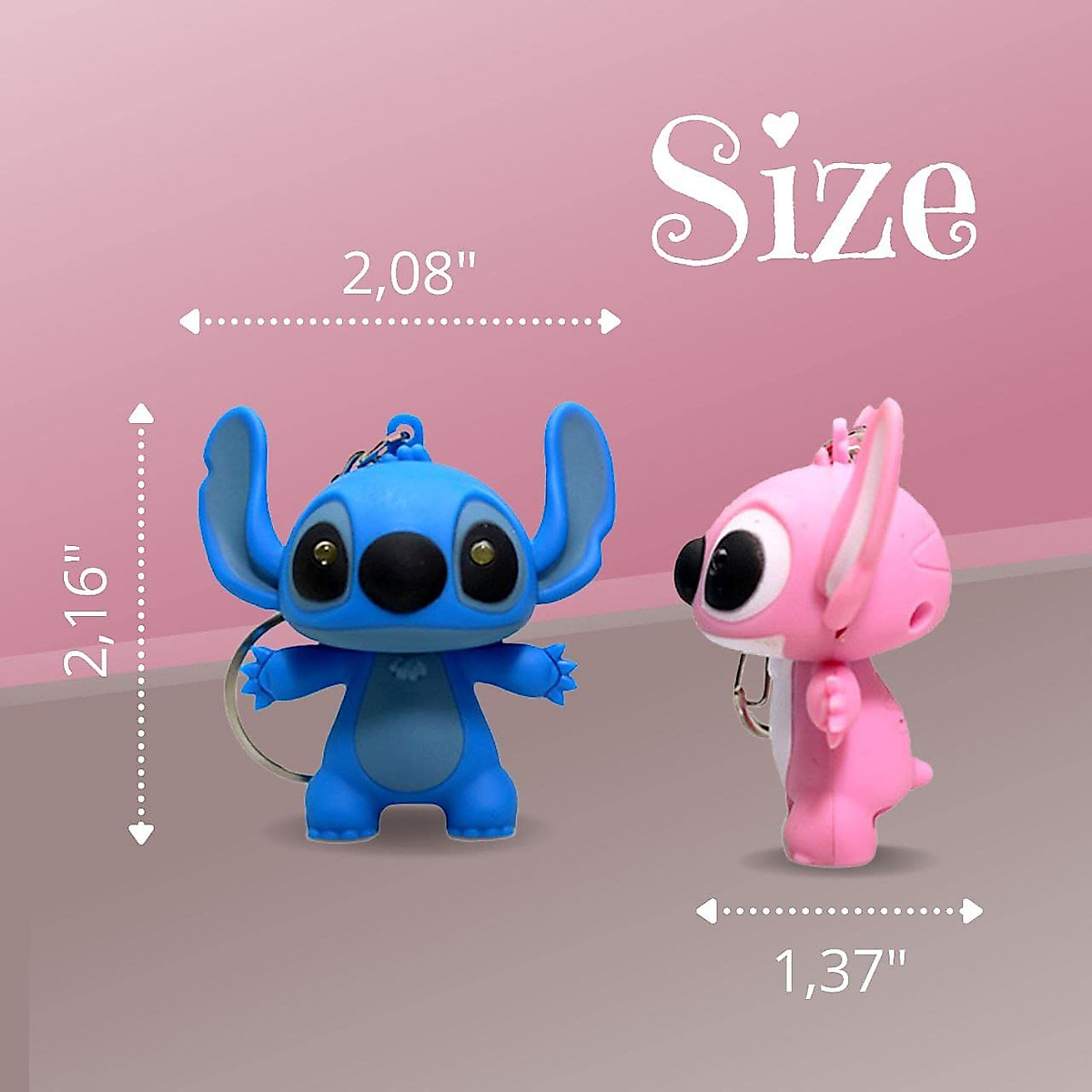 2PCS Murine And Angel Keychain Cartoon Key Chains for Kids Girls Boys Cartoon Couple Keychain for Keys Bag Phone Cartoon Keychain Gift for Birthday Christmas New Year Kids Keychains For Backpacks