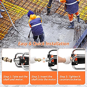 LMYYGOO Electric Concrete Vibrator Handheld, 2HP 1500W 18000RPM Powerful Copper Motor Portable Construction Insertion Cement Concrete Vibrating Tool with 4.5M (14-3/4ft) Long Flexible Shaft