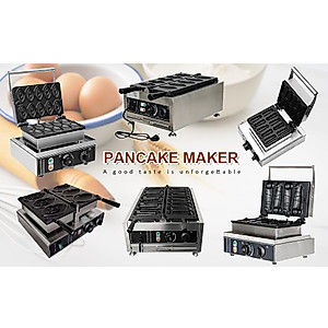 Mvckyi Commercial 10 PCS Small Size Abalone Shape Electric Waffle Maker with removable plates, Non Stick Vagina Waffle Machine Hot Dog Baker, Strange Shape Sausage Female Pussy Grill Waffle Baker for Party Snack Food