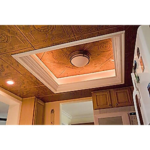 Decorative Foam Ceiling Tile - Lima Design (R30 Kensington Gardens) -3D Styrofoam Ceiling Tiles - ~20"x20"x0.25" (Antique Copper)
