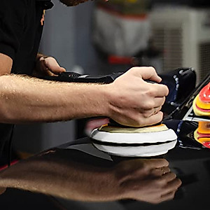 Sisha-A Wool Polishing Pads Set, 5 Inch Wool Pads with Backing Pad and Adapter, Sheepskin Wool Buffing Pads for Car Finishing, Wood Furniture, Glass and So On (7 Pieces Set)