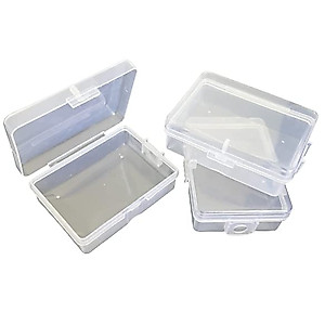 FNRQ 12 Packs Small 2.6 X 1.9 X 0.9inch Clear Plastic Storage Containers Bins with Lids Small Plastic Organizer Box for Storage of Small Items