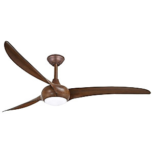 MINKA-AIRE F848-DK Light Wave 65" Ceiling Fan with LED Light and Remote Control in Distressed Koa Finish
