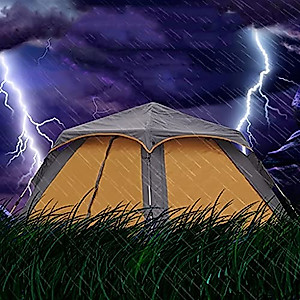 AyfeS Tent for Camping Hexagonal Camping Tent 3 4 Person Automatic Pop Up Family Tent with 2 Doors,Upf50 Waterproof for 4 Seasons Large Space for Picnic Outdoors