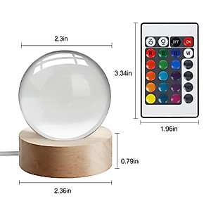 JANARARY 3D Galaxy Crystal Ball Night Light for Kids with Colorful LED Light Base, Color Changing Light with Remote as a Birthday Gift for Teens Boys and Girls, Rainy Cloud Model