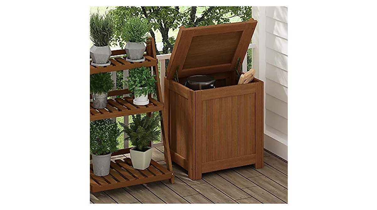 Furinno Tioman Outdoor Hardwood Storage Box | Weatherproof & Stylish
