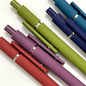 sencoo 5 pack Blue Gel Pens Quick Dry Ink Pens Fine Point Retractable Roller Ball Pens 0.5 mm Smooth Writing Pens Cute Pens Aesthetic pens for School Office Home Diary Gift Pens (Blue)