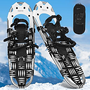 RESVIN 25/30 Inches Snow Shoes for Men Women Youth, Lightweight Aluminum Terrain Snowshoes with Special EVA Padded Ratchet Binding and Carrying Tote Bag