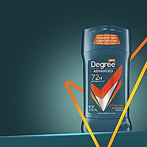 Degree Men Antiperspirant Deodorant Adventure Freshness and Odor Protection Deodorant for Men 2.7 Oz, (Pack of 4) Woodsy, Stick