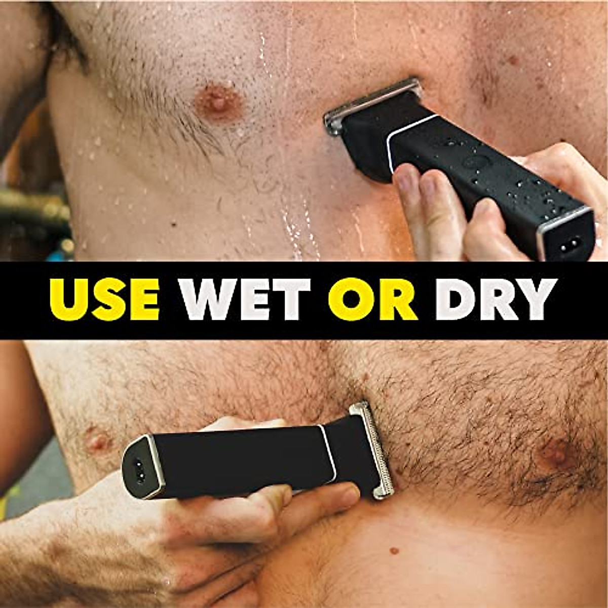 Beard Club Electric Groin Hair Trimmer - BT-Zero Body Hair Groomer, Interchangable Ceramic Blade Magnetic Heads, Waterproof Cordless Rechargeable Wet or Dry Male Hygiene Razor - High Power 7000 RPM