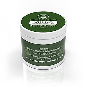 Oak City Beard Company - Viking - 4 Ounce - Beard Butter - Vetiver - Cedarwood - Citrus - Woodsy Fresh Scent! - Beard Conditioner -