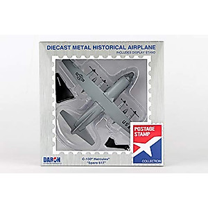Daron Worldwide Trading Postage Stamp USAF C-130 1/200 Spare 617 Airplane Model, White