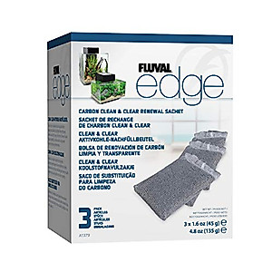 Fluval Edge Aquarium Filter Media Replacement Bundle, Carbon Clean & Clear Renewal Sachets and Foam & BioMax Renewal