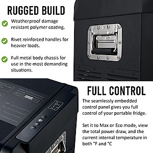 Explorer Bear 12 Volt Refrigerator 12V Car Fridge 40L/42.3Qt 12/24V DC 110-240V AC Portable Freezer Compressor Cooler 0℉-50℉ 3-Year Warranty For Truck Van RV SUV Boat Trailer Travel Road Trips Camping