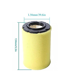 Atunee 3 Pack MIU14395 Air Filter + Pre Filter for John Deere D100 D105 D110 D130 Z225 Z235 Z255 X124 L105 L107 L108 LA135 LA145 E100 E120 E130 Fit GY21435 MIU13038 MIU13963 Lawn Mower Tractor