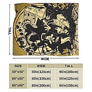 WOLOISO Winter Flannel Blanket Ultra-Soft Comfortable Throw Blanket for Bed Sofa All Season 50 x 60 Inch