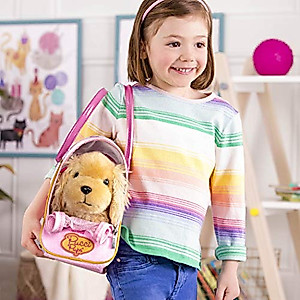 Pucci Pups - Gold & Pink Heart Print Glam Bag w/Cocker Spaniel, 8 inches