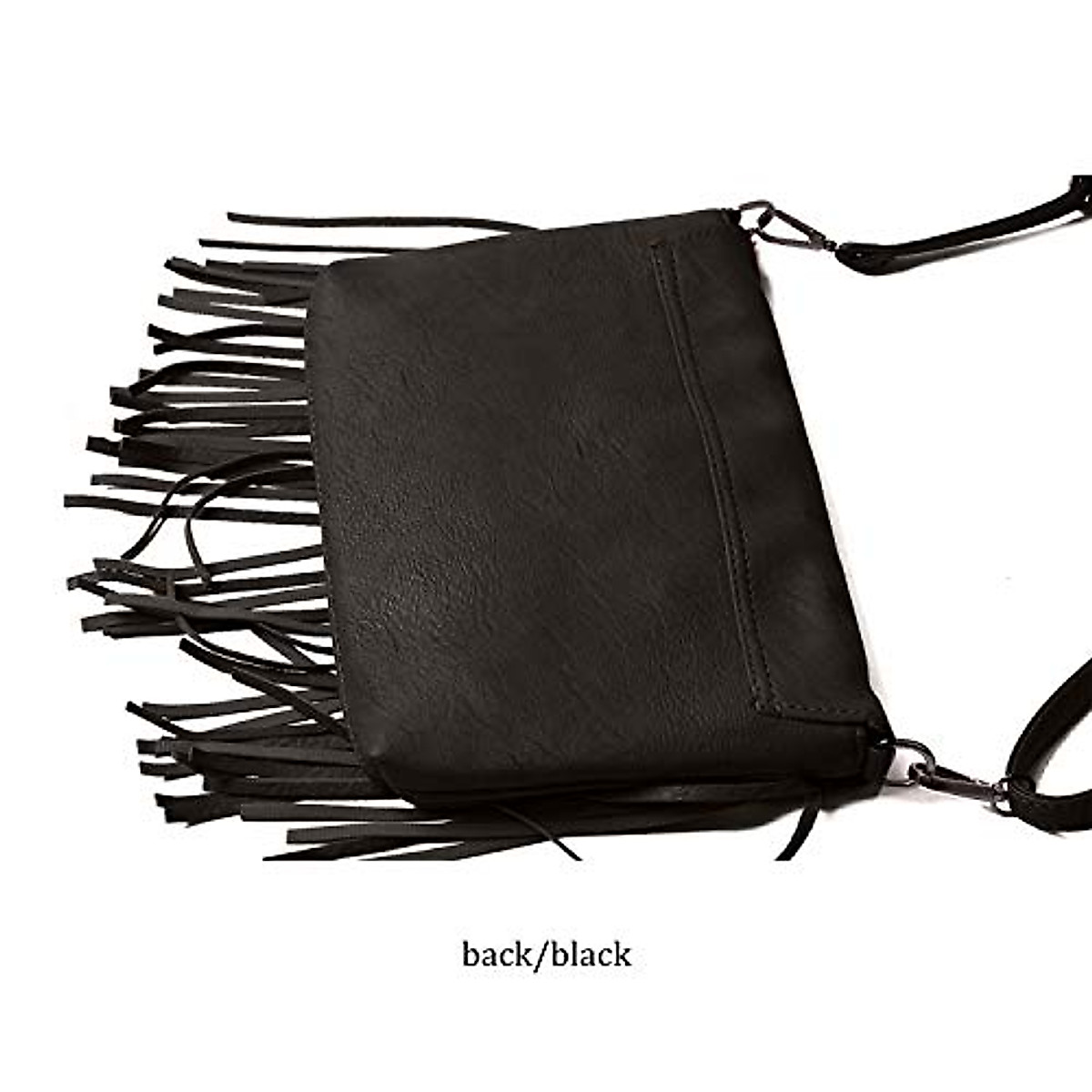LUI SUI Women PU Leather Hobo Fringe Tassel Cross Body Bag Vintage Shoulder Handbag for Girls