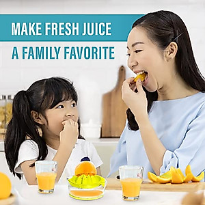 ARK Reamer Lemon Squeezer - Citrus Juicer, BPA-Free, Anti-Slip Hand Press w/Measuring Cup - Easy to Use & Clean Manual Juicers for Fresh Orange or Lime Juice - Kitchen Gadgets