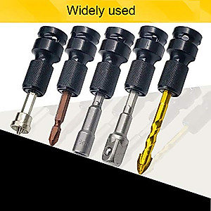 DCA 2PCS 1/2 inch Square Drive to 1/4 inch Hex Female Socket Adapter Converter Chuck Adapter for Impact Air and Electric Wrench