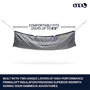 ENO, Vulcan UnderQuilt - Protective and Warm Hammock Underquilt with Synthetic Insulation - for Camping, Hiking, Backpacking, Festival, Travel, or The Beach - Storm