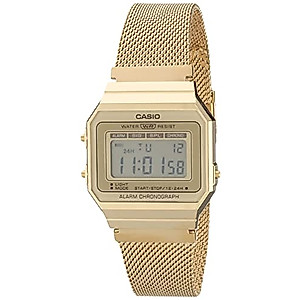 Casio Men's A700WMG-9AVT Digital Vintage Collection Watch Gold