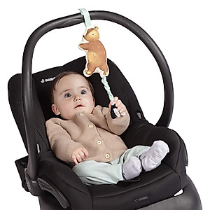 Manhattan Toy Bumble Bear Baby Travel Toy with Jiggle Pull, Crinkle Fabric and Adjustable Loop for Carriers and Cribs