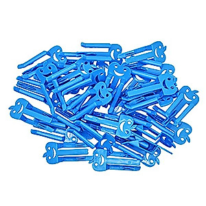 Maydahui 12PCS Garbage Bag Clips Household Blue Plastic Trash Can Clamp Wastebaskets Basket Anti-Slip Fixed Waste Bins Dustbin Junk Bag Edge Holder