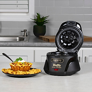 Presto 03500 Belgian Waffle Bowl Maker,Black, 9.3 x 8.25 x 5.25 inches