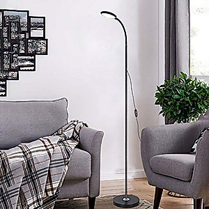 Nihewoo Floor Lamp Remote Control Switch Lamp LED Floor Lamp Adjustable Head Reading Light Desk Lamp Black