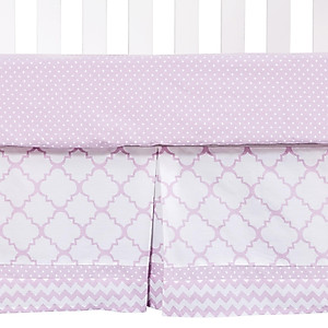 Trend Lab Orchid Bloom 3 Piece Crib Bedding Set, Can Be Used As A Blanket Or A Playmat for Tummy Time, Includes Quilt, Fitted Crib Sheet and Skirt